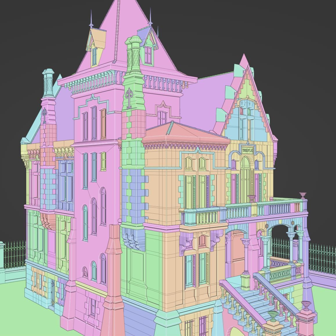 Haunted Neo Gothic Mansion 3D model | CGTrader