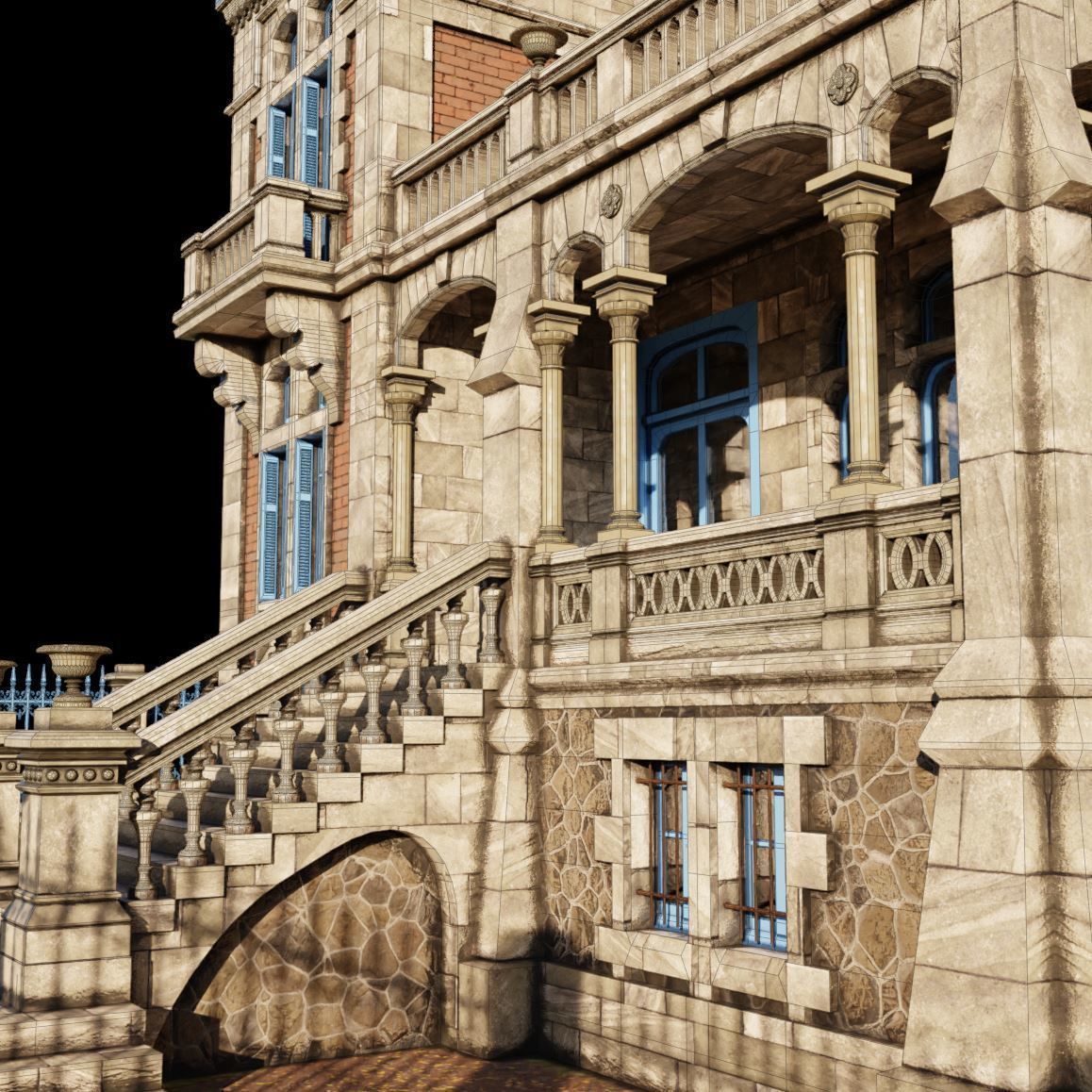 Haunted Neo Gothic Mansion 3D model | CGTrader