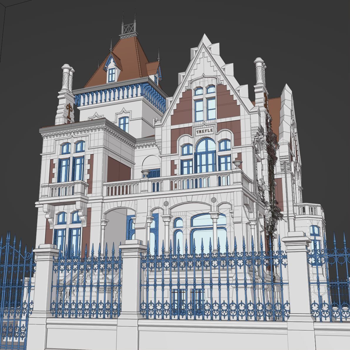 Haunted Neo Gothic Mansion 3D model | CGTrader