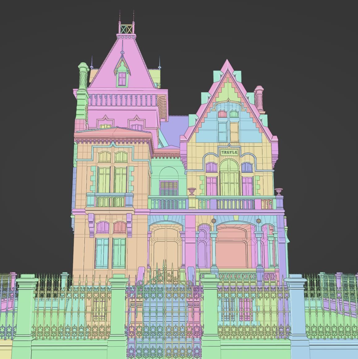Haunted Neo Gothic Mansion 3D model | CGTrader