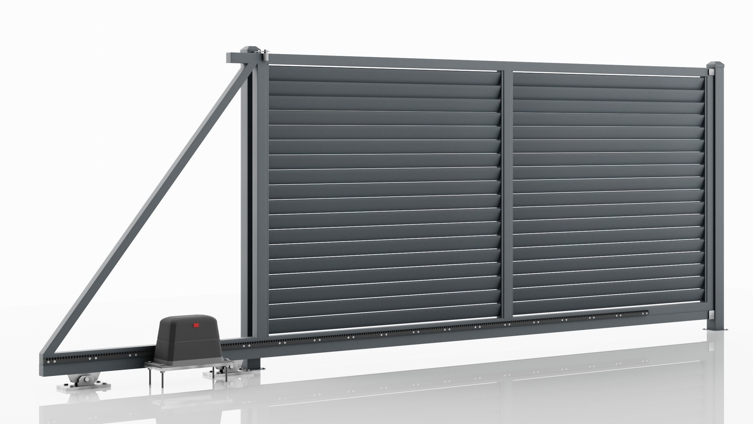 Aluminum Electric Sliding Gate -Model 1- 3D model | CGTrader