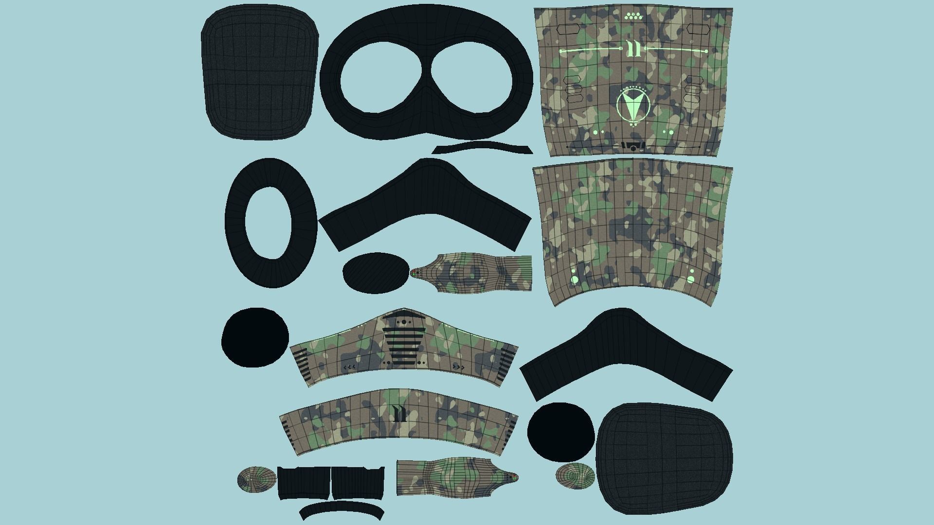 3D model Jetpack J08 Green Camouflage - SciFi Character Design VR / AR ...