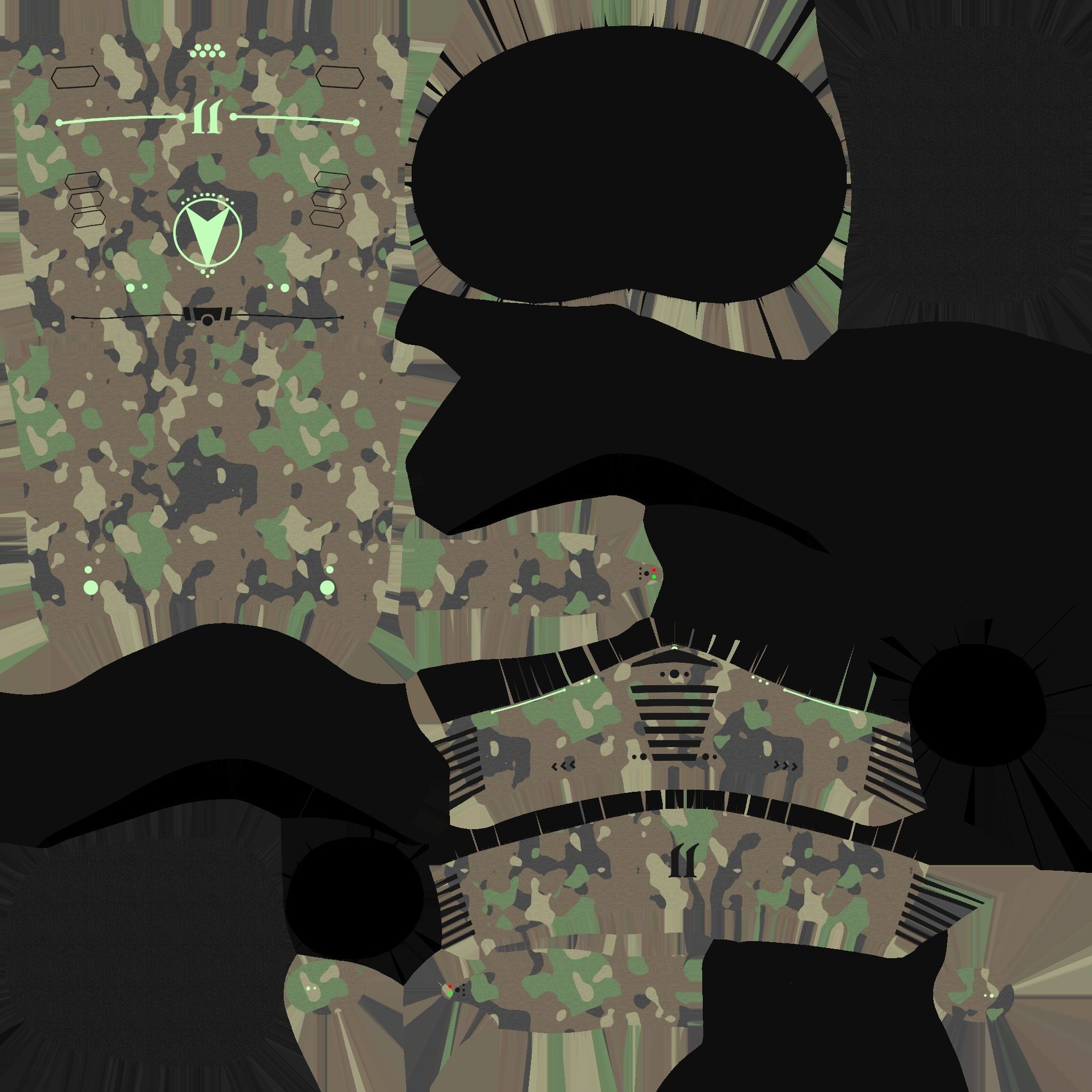 3D model Jetpack J08 Green Camouflage - SciFi Character Design VR / AR ...