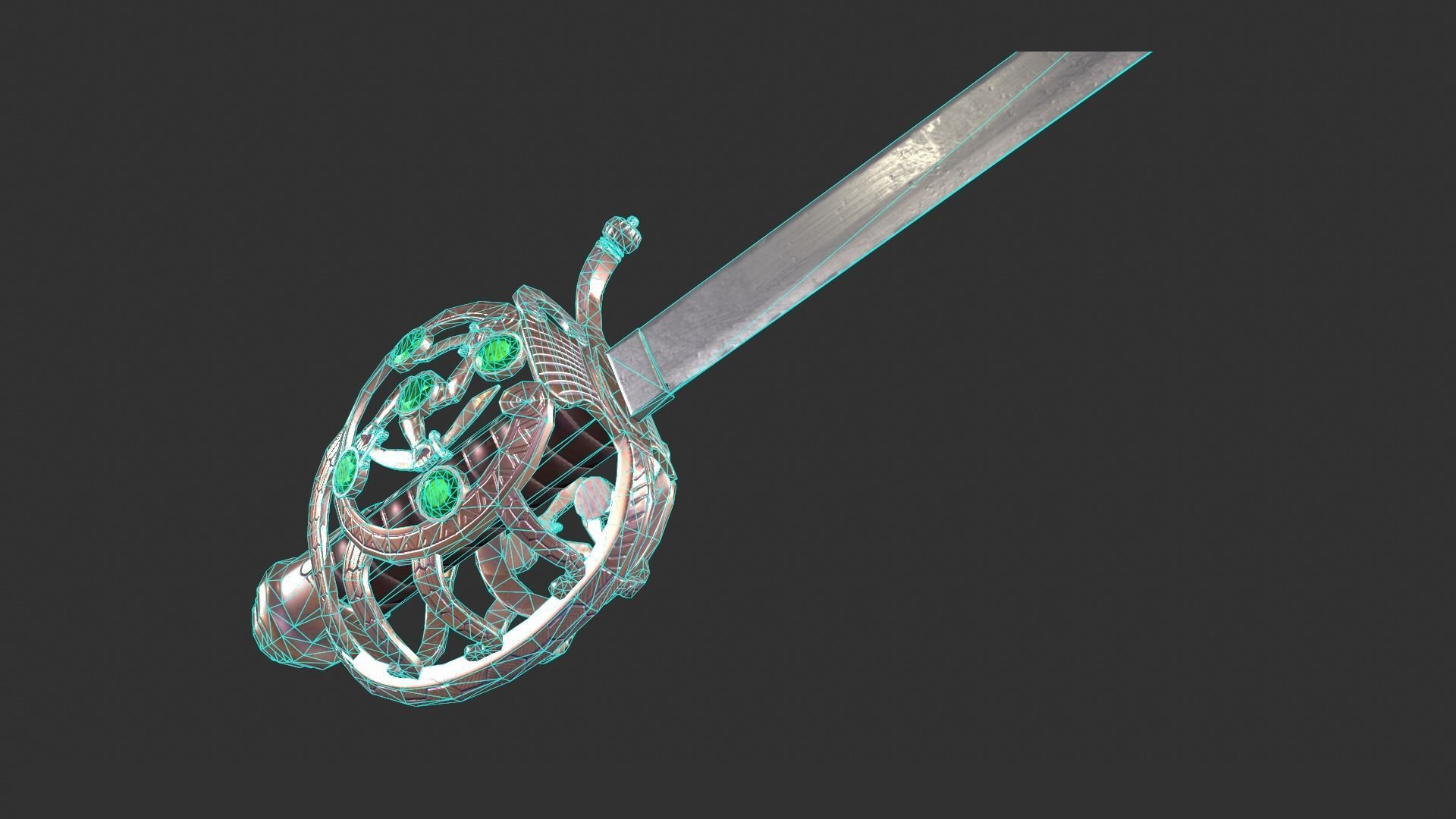 3D model Ceremonial Saber VR / AR / low-poly | CGTrader