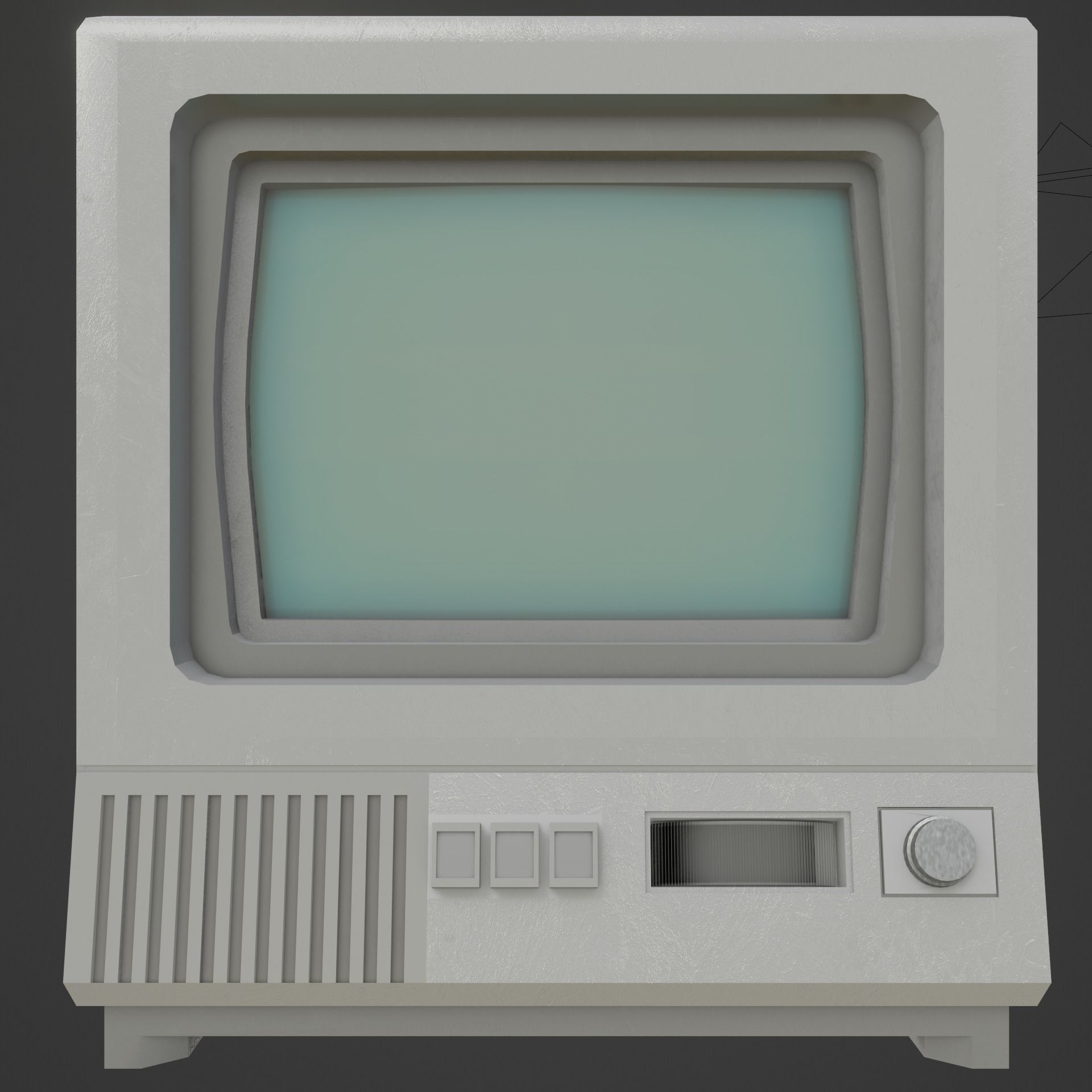 3D model CRT TV 3d Model for Blender VR / AR / low-poly | CGTrader