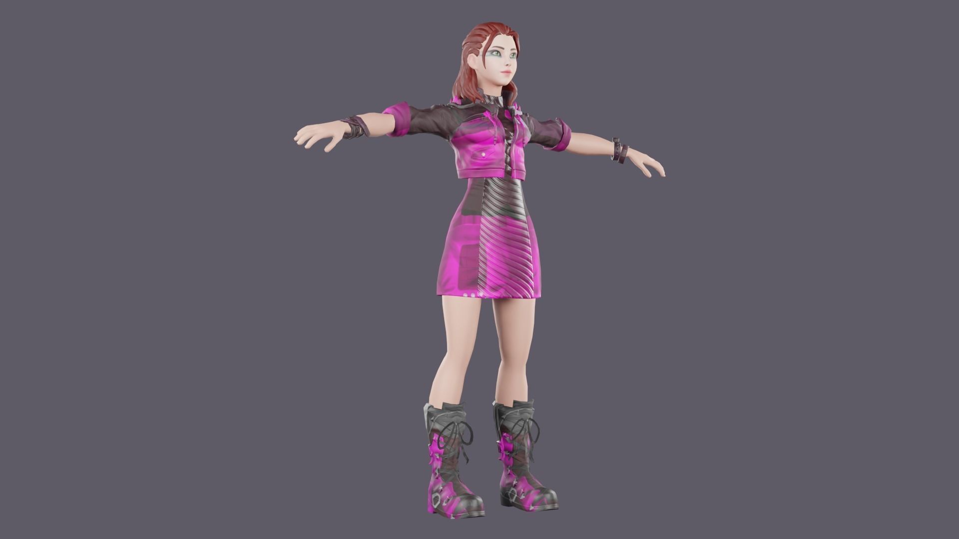 3D model Cyber Cute Girl VR / AR / low-poly | CGTrader