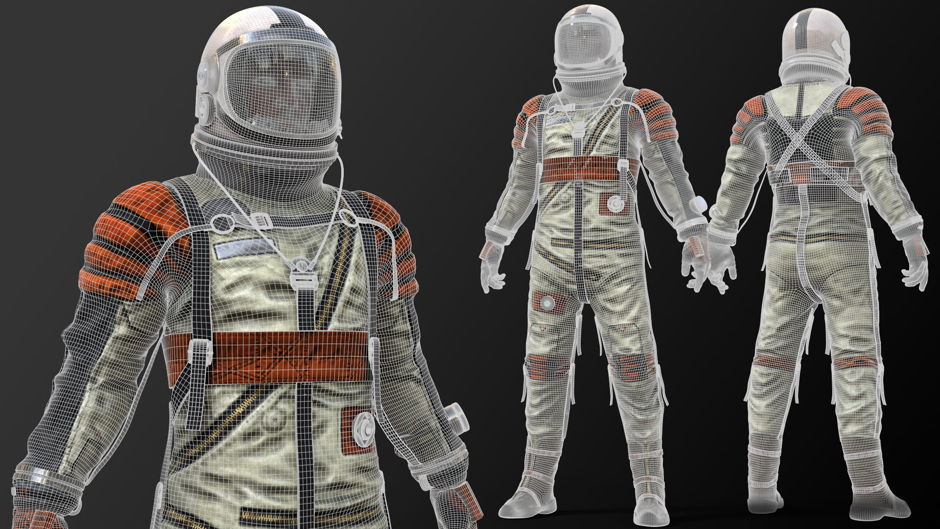 3D model CS04 Space Suit LITE VERSION 4 VR / AR / low-poly rigged ...