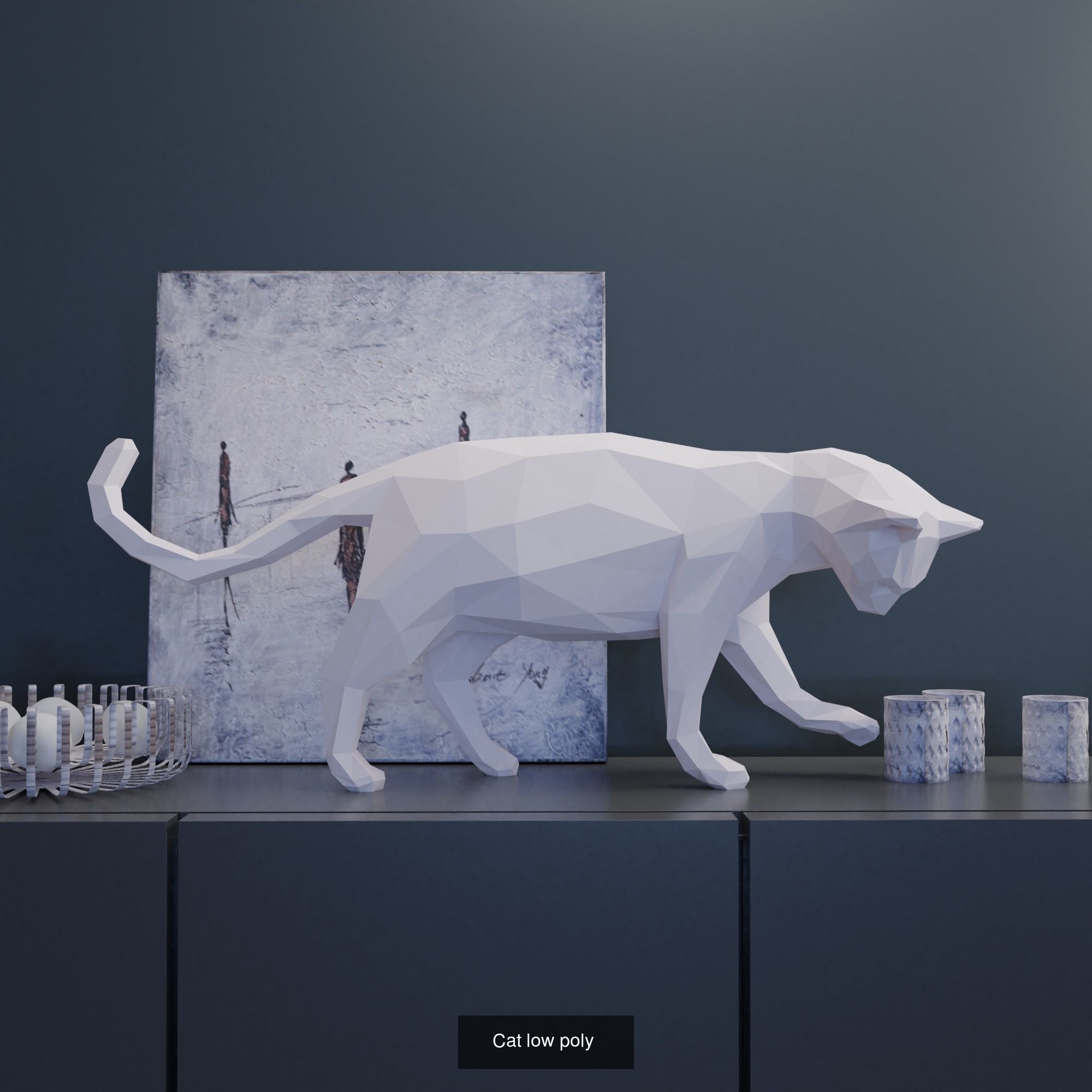 3D Model Collection Set 7 model low poly animals polygonal mouse VR ...