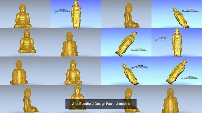 3D Model Collection God Buddha 2 Design Pack VR / AR / low-poly | CGTrader