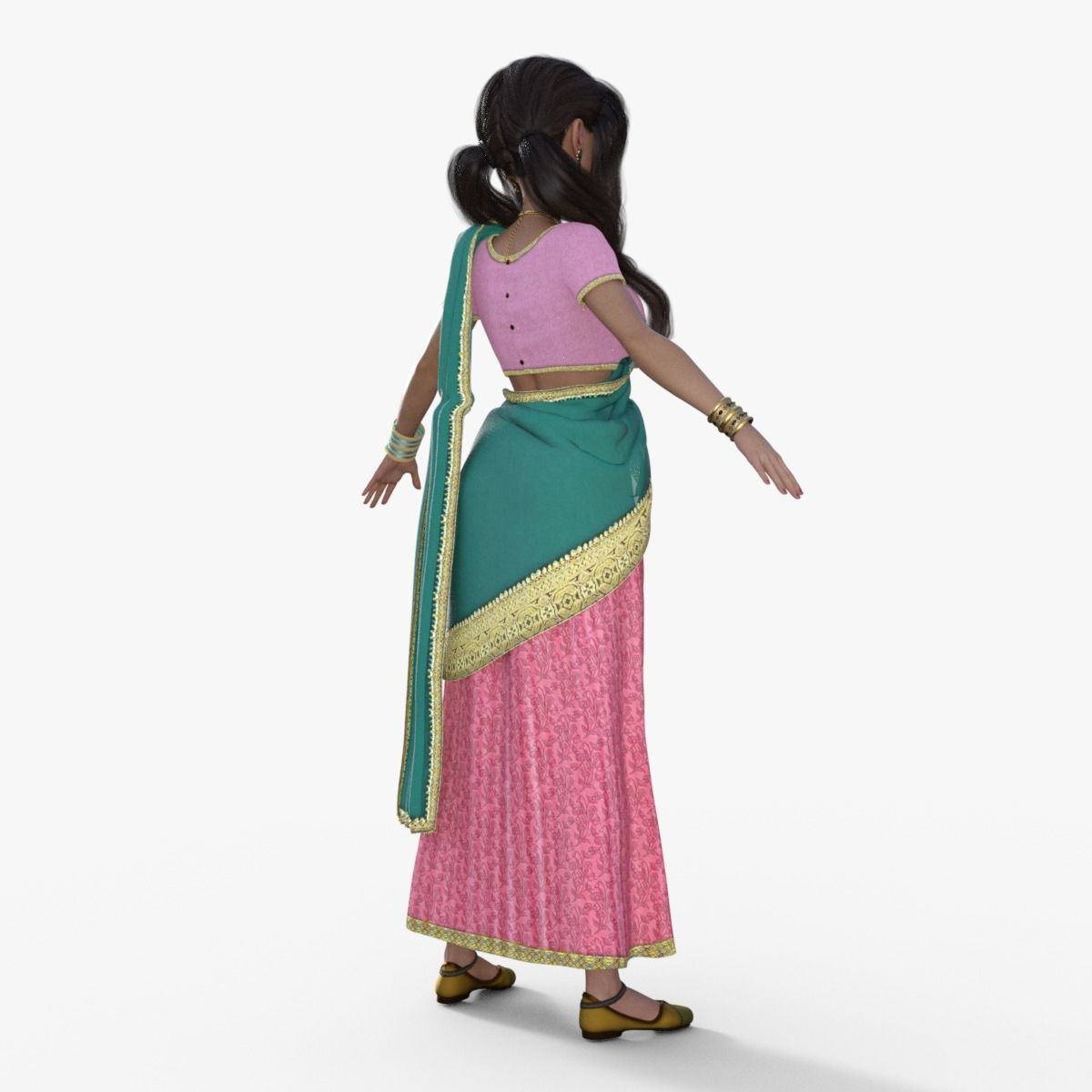 Cartoon Indian Woman 3D model | CGTrader