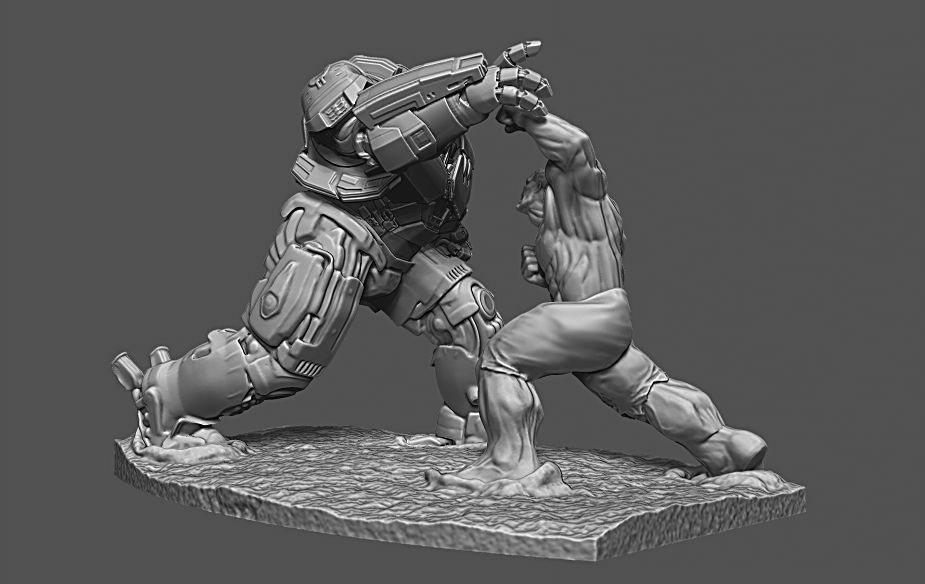Hulk VS HulkBuster 3D model 3D printable | CGTrader