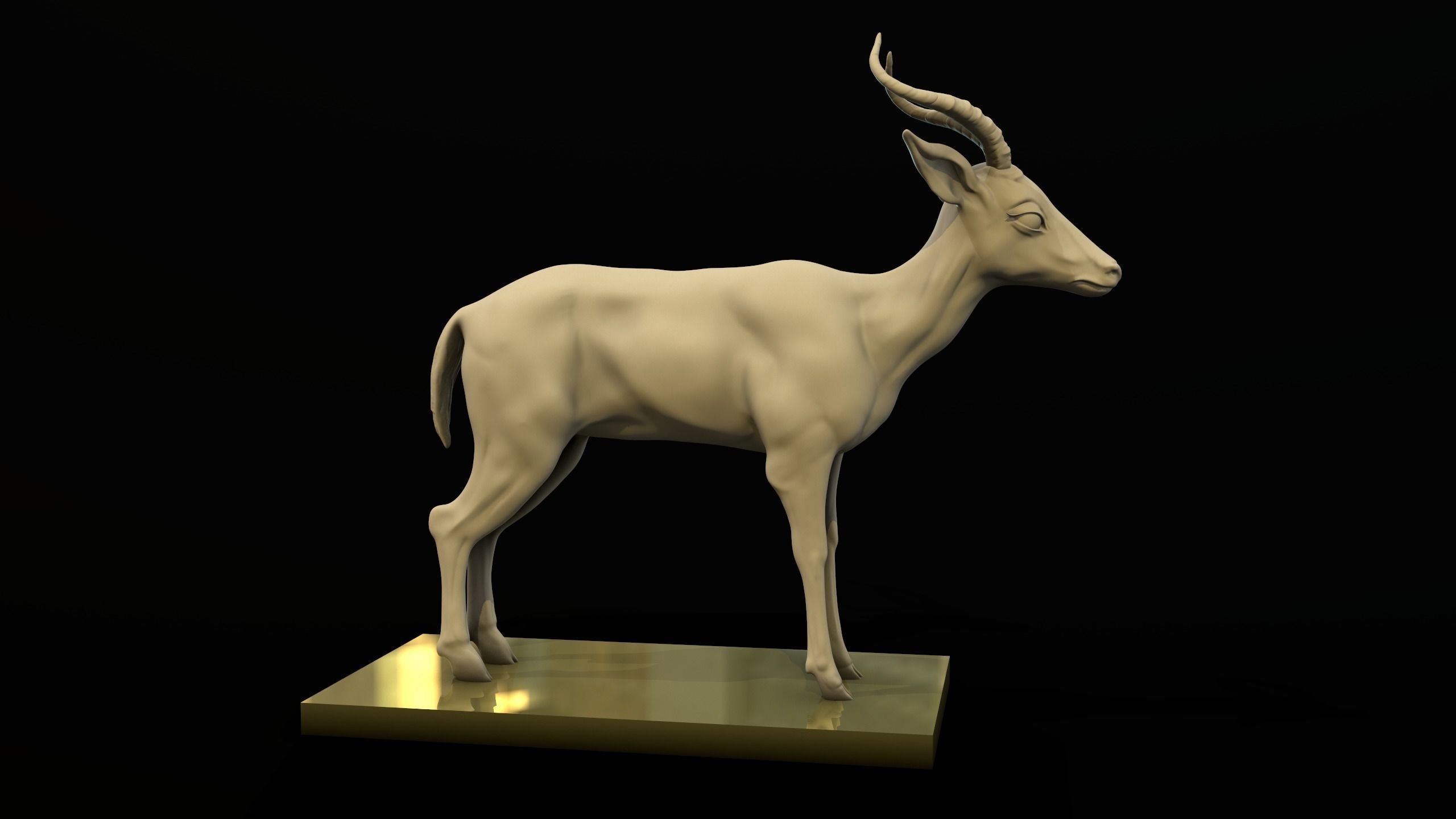 antilope model sculpt Zbrush files 3D model 3D printable | CGTrader