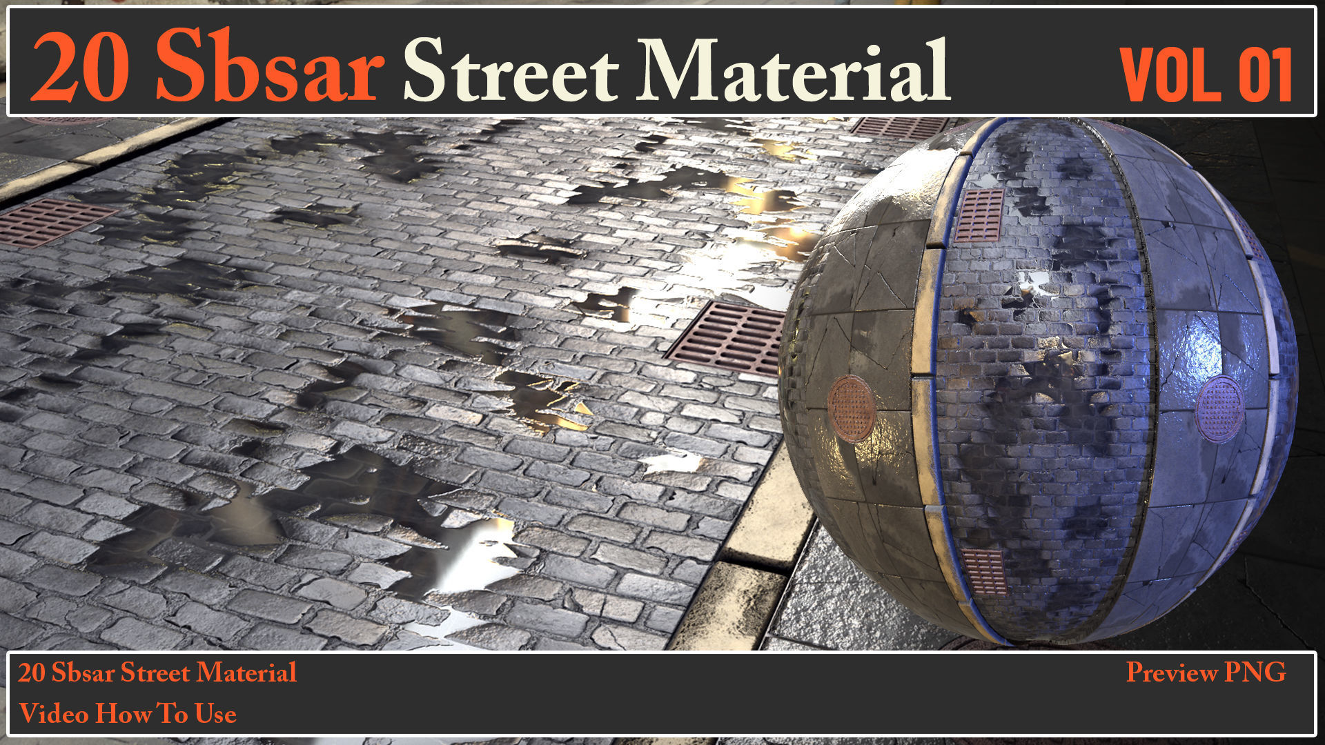 20 SBSAR Street Material VOL01 - Video How To Use Texture | CGTrader