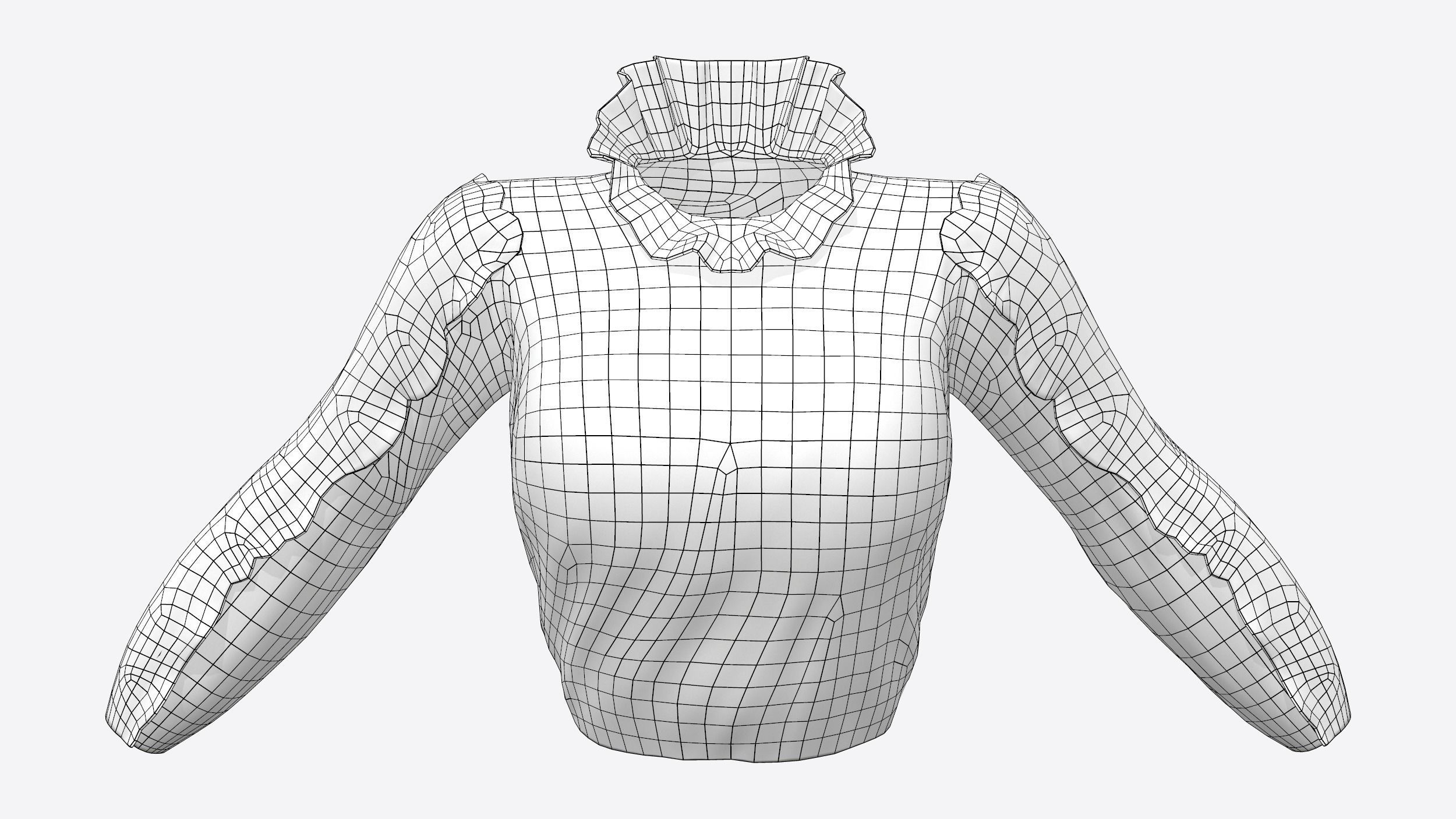 3D model Frill Edge Trim Polka Dots Retro Top VR / AR / low-poly | CGTrader