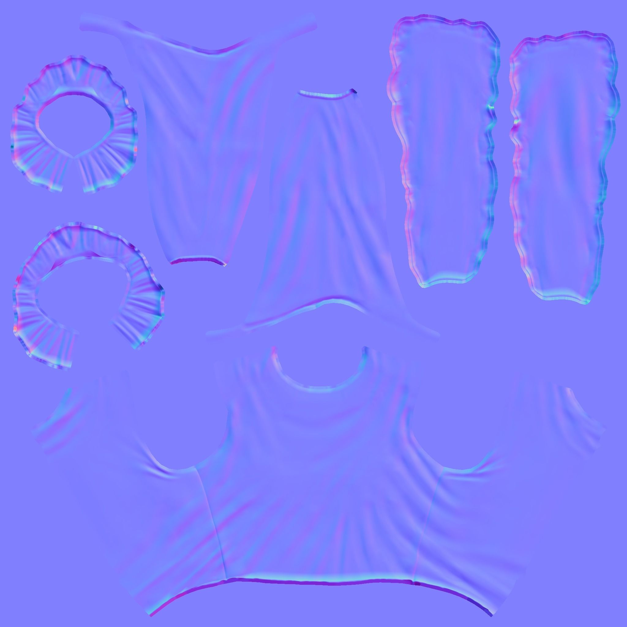 3D model Frill Edge Trim Polka Dots Retro Top VR / AR / low-poly | CGTrader