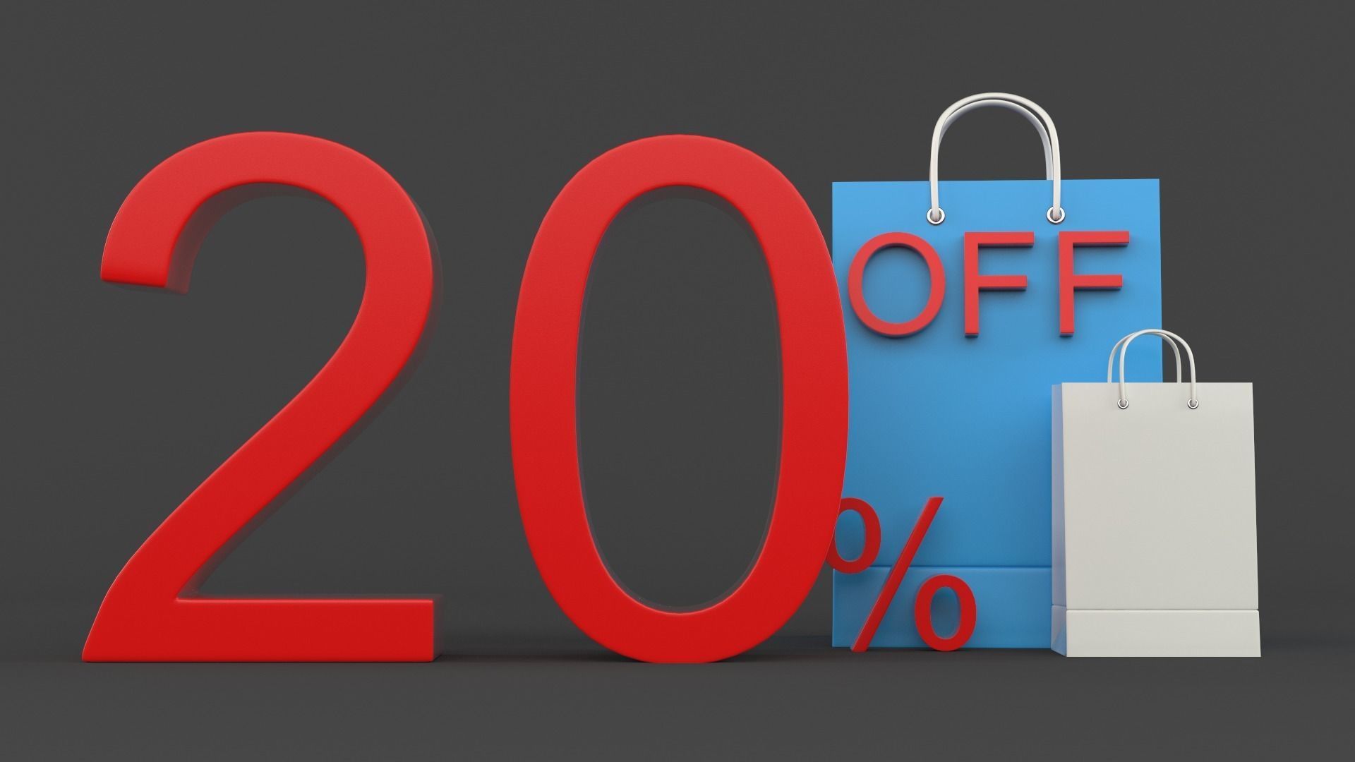 Sale Shopping Bags 3D model | CGTrader