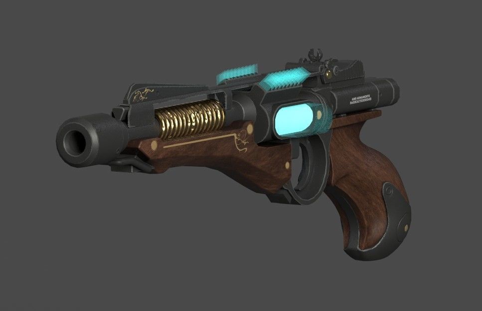 3D model Stylized Energy Gun VR / AR / low-poly | CGTrader