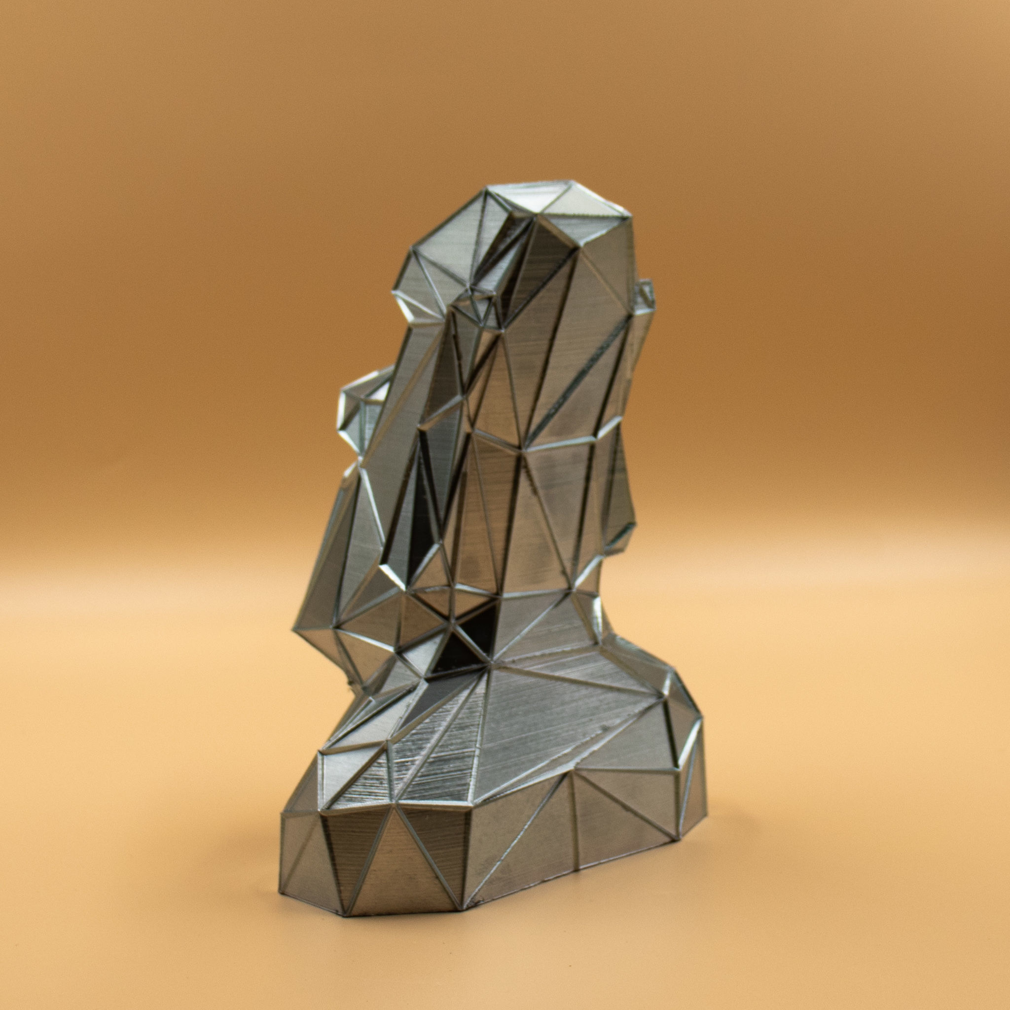 Moai Voronoi Low Poly 3D model 3D printable | CGTrader