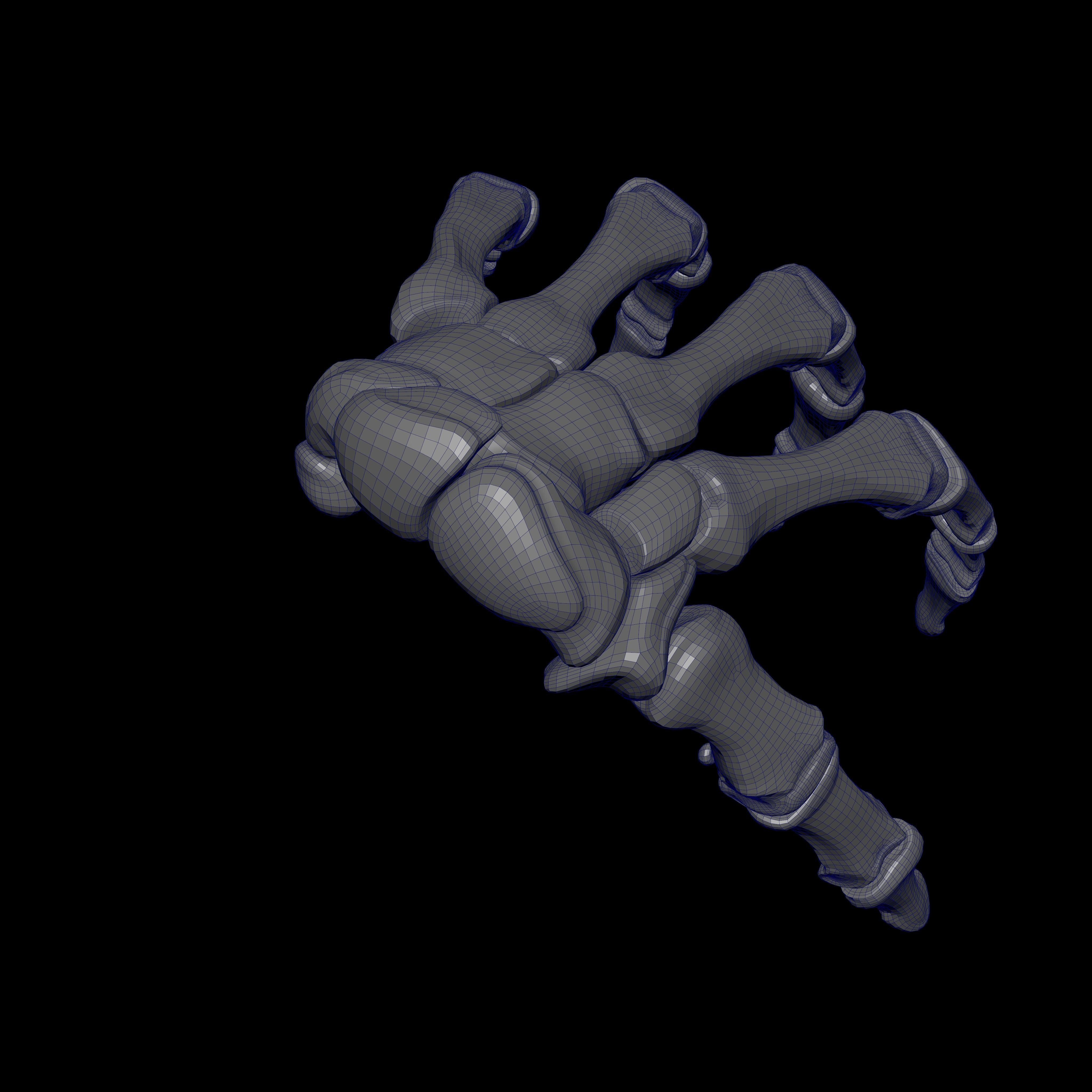 3D model Rigged Skeleton - Skeletal System - Skeleton Rig VR / AR / low ...