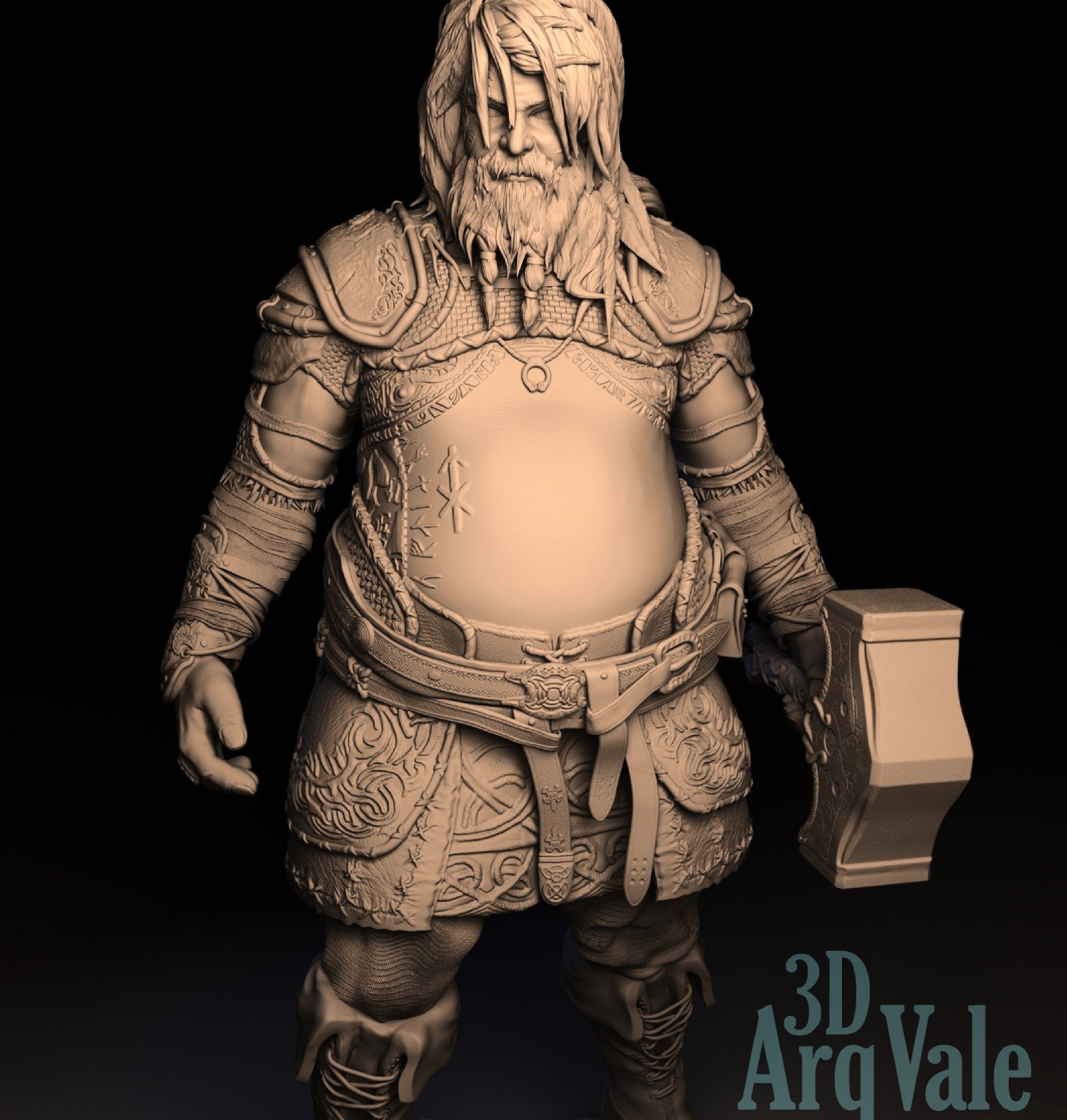 Thor - God of War Ragnarok 3D model 3D printable | CGTrader