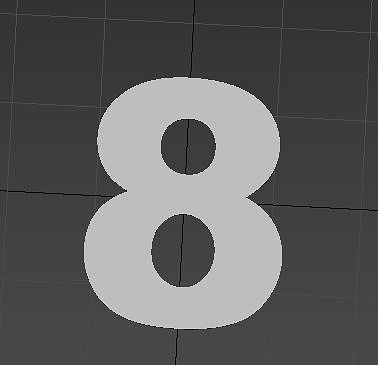 eight number free VR / AR / low-poly 3D model | CGTrader