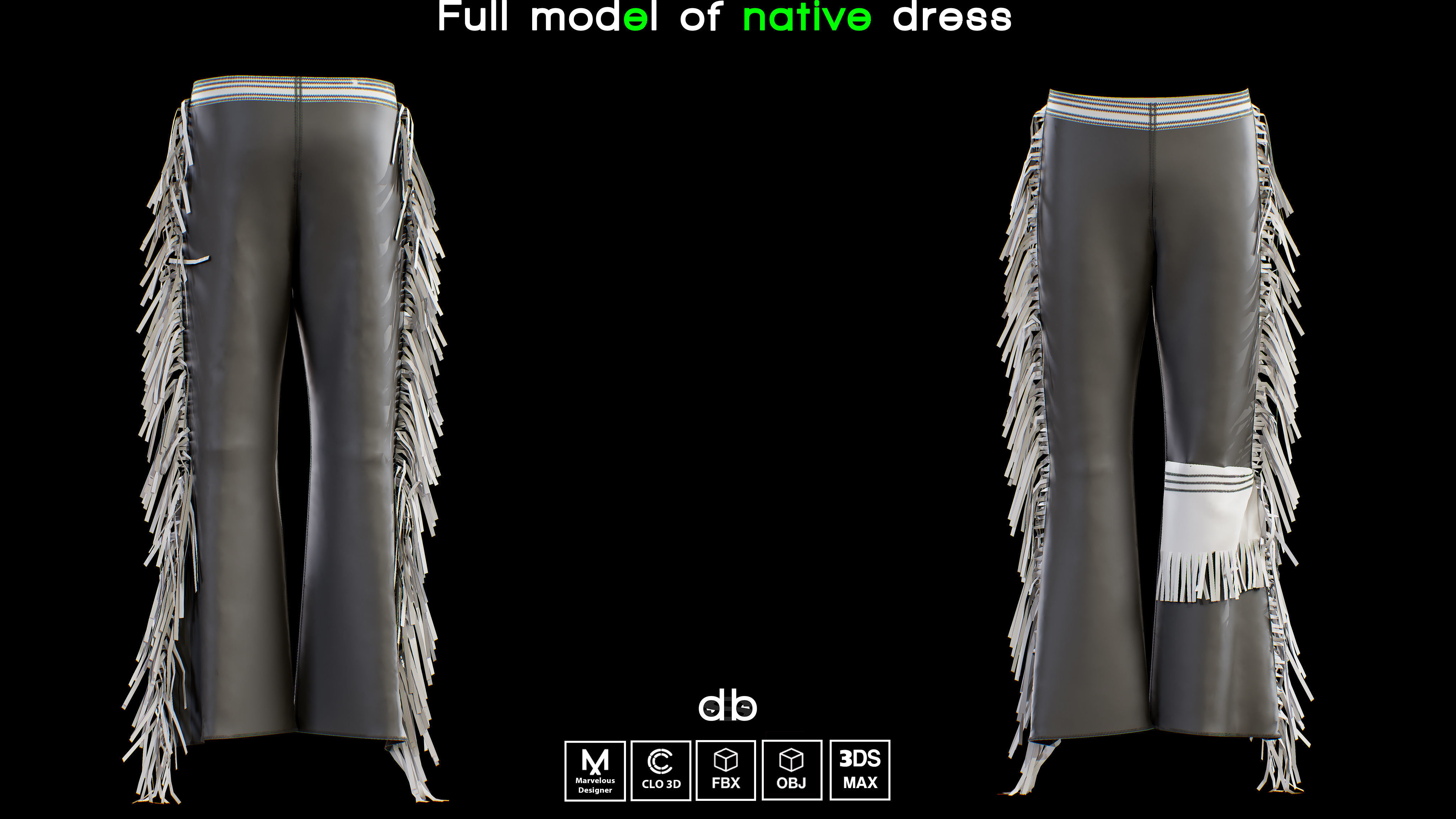 Full model of native dress MD CLO3D PROJECTS OBJ FBX 3D model | CGTrader