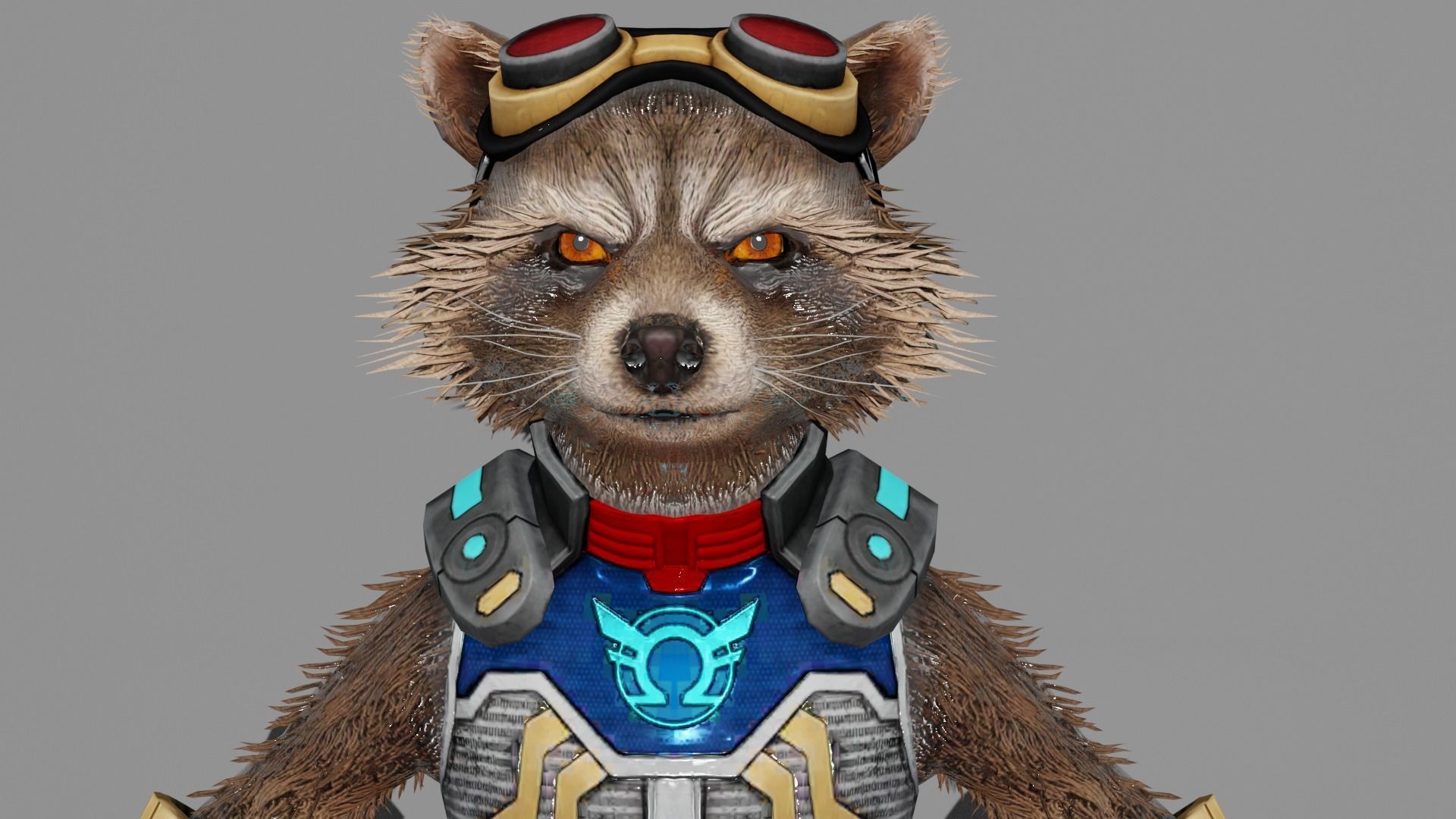 Rocket Racoon 3D model rigged | CGTrader