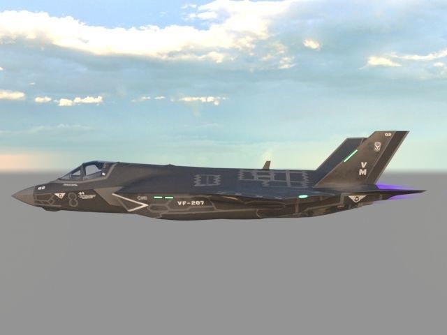 3D model F-35 Ghost Fighter jet VR / AR / low-poly | CGTrader