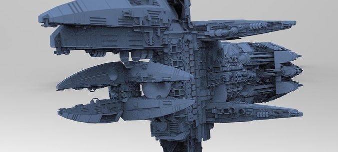 Wraith Interceptor architecture Mothership 2 3D model | CGTrader