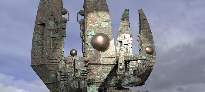 Wraith Alien Architecture Kit bash 2 3D model | CGTrader