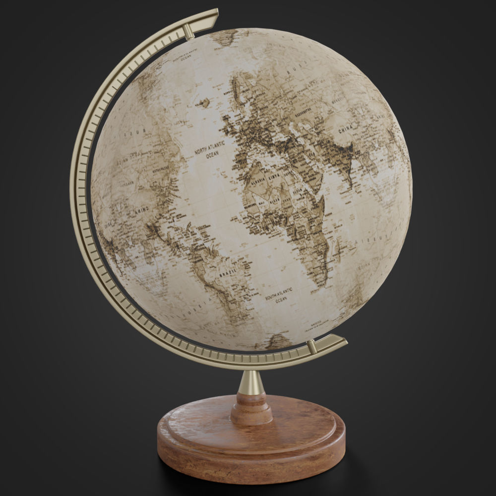 Globe 3D model world free 3D model | CGTrader