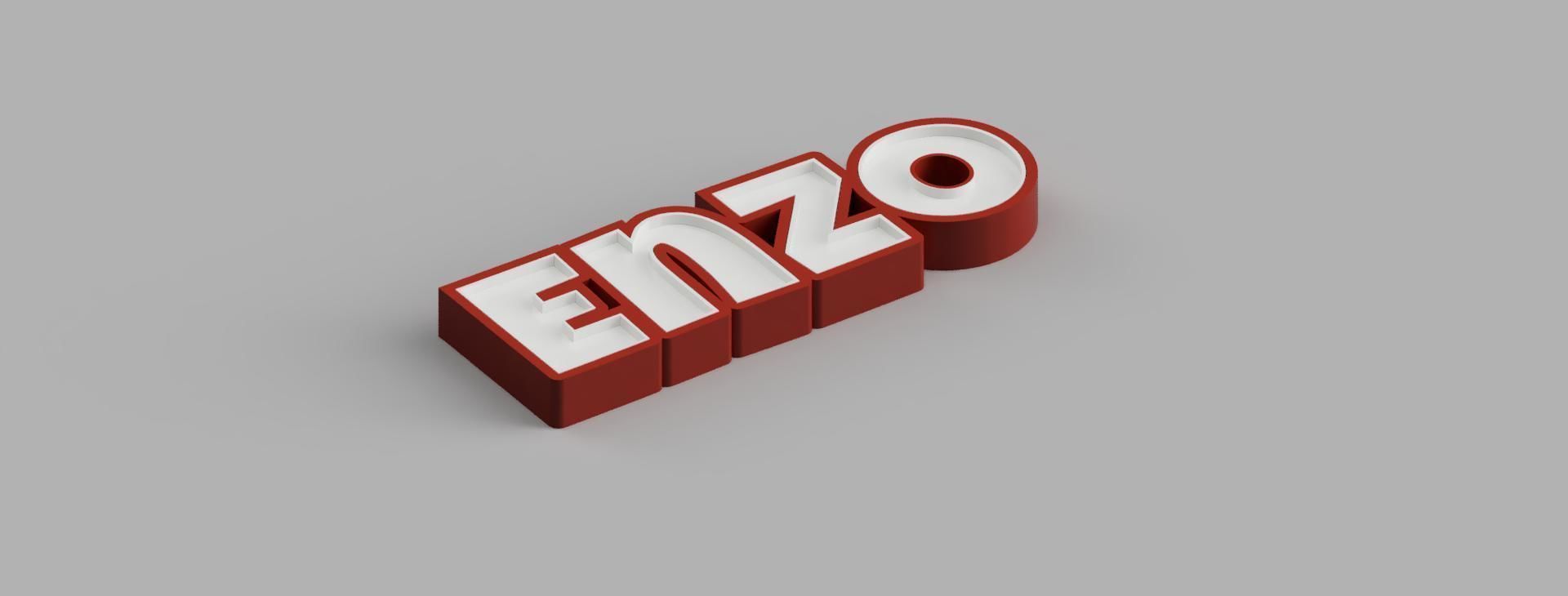 ENZO NAME LED 3D model 3D printable | CGTrader