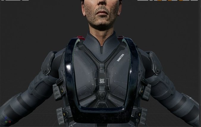 Jetpack man in futuristic suit 3D model | CGTrader