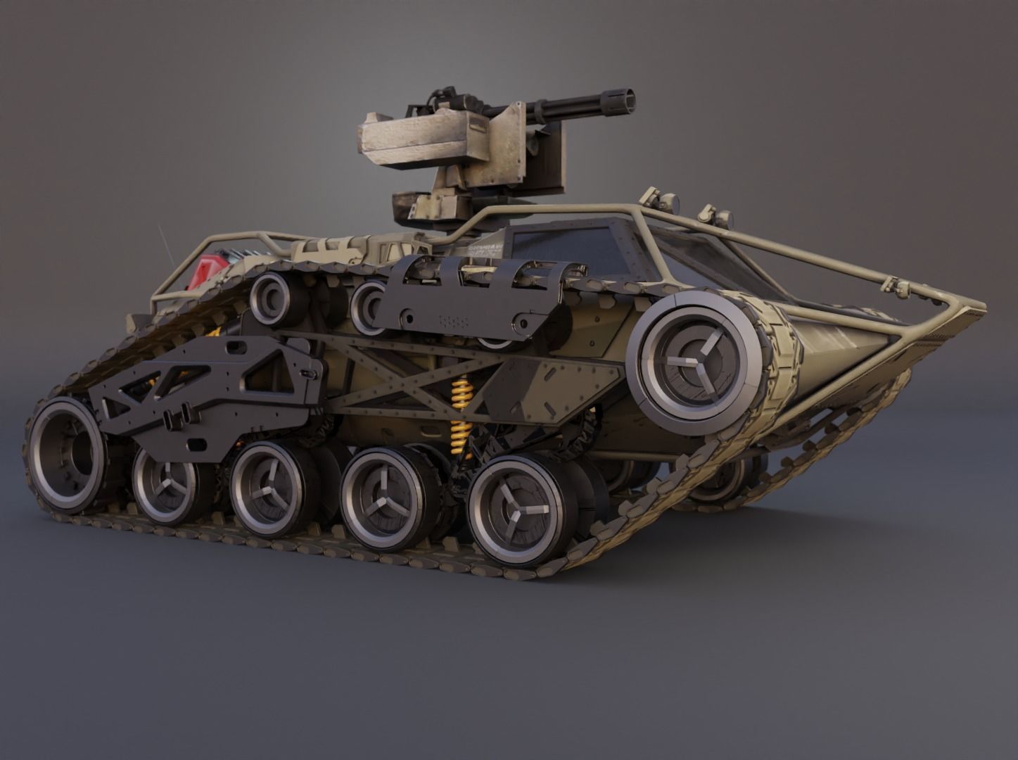 Sci-fi Tank Ripsaw 3D model rigged | CGTrader