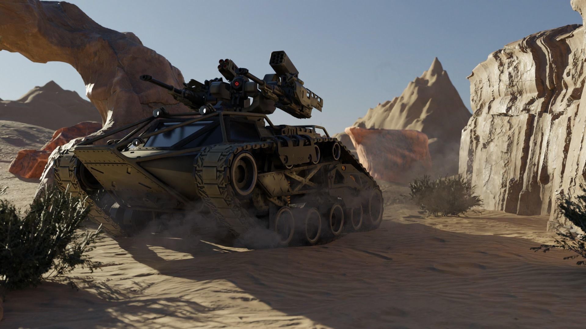 Sci-fi Tank Ripsaw 3D model rigged | CGTrader