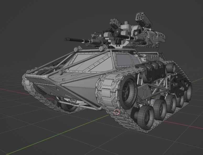 Sci-fi Tank Ripsaw 3D model rigged | CGTrader