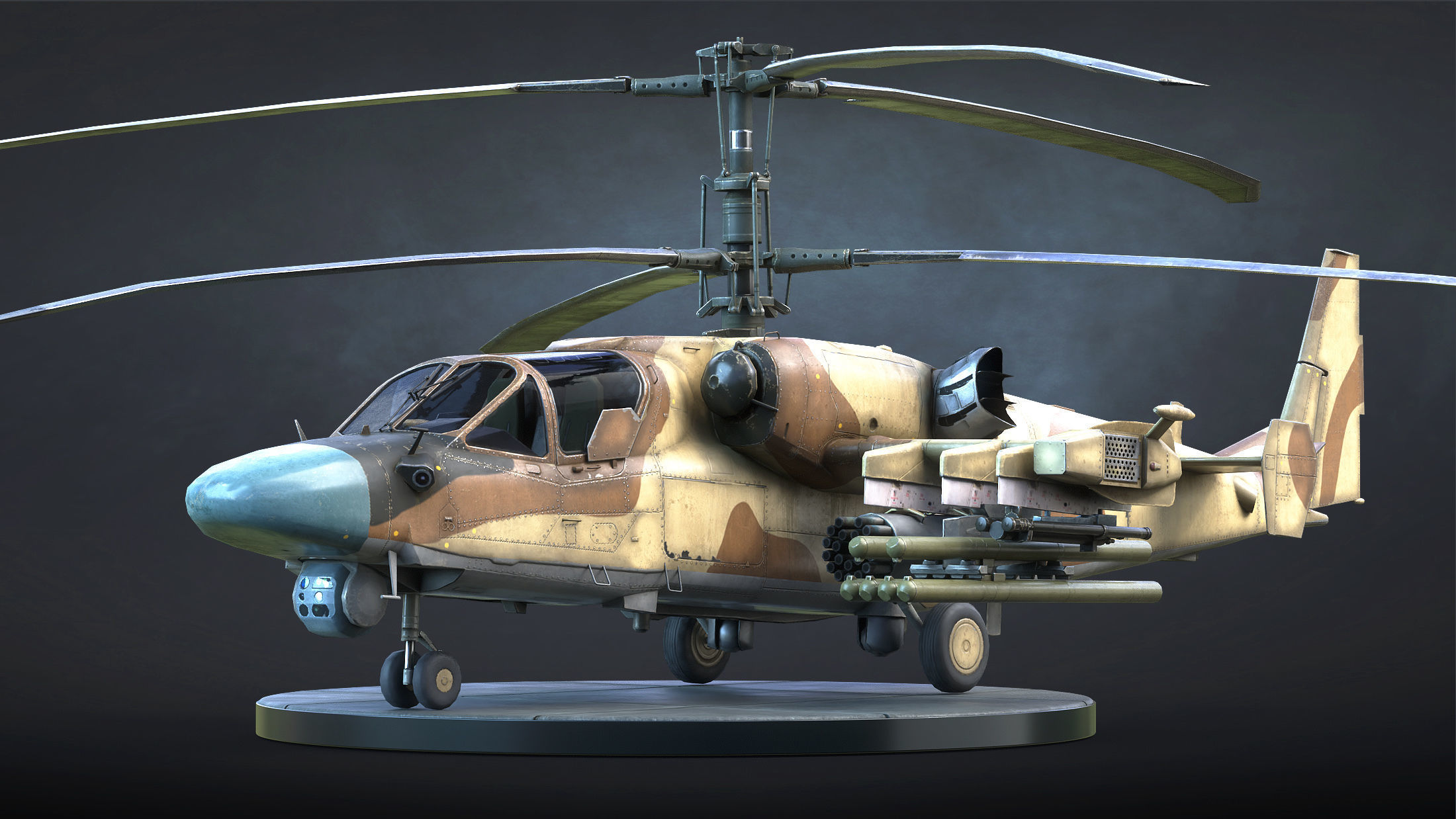 3D model Ka-52 Helicopter Low-Poly VR / AR / low-poly | CGTrader
