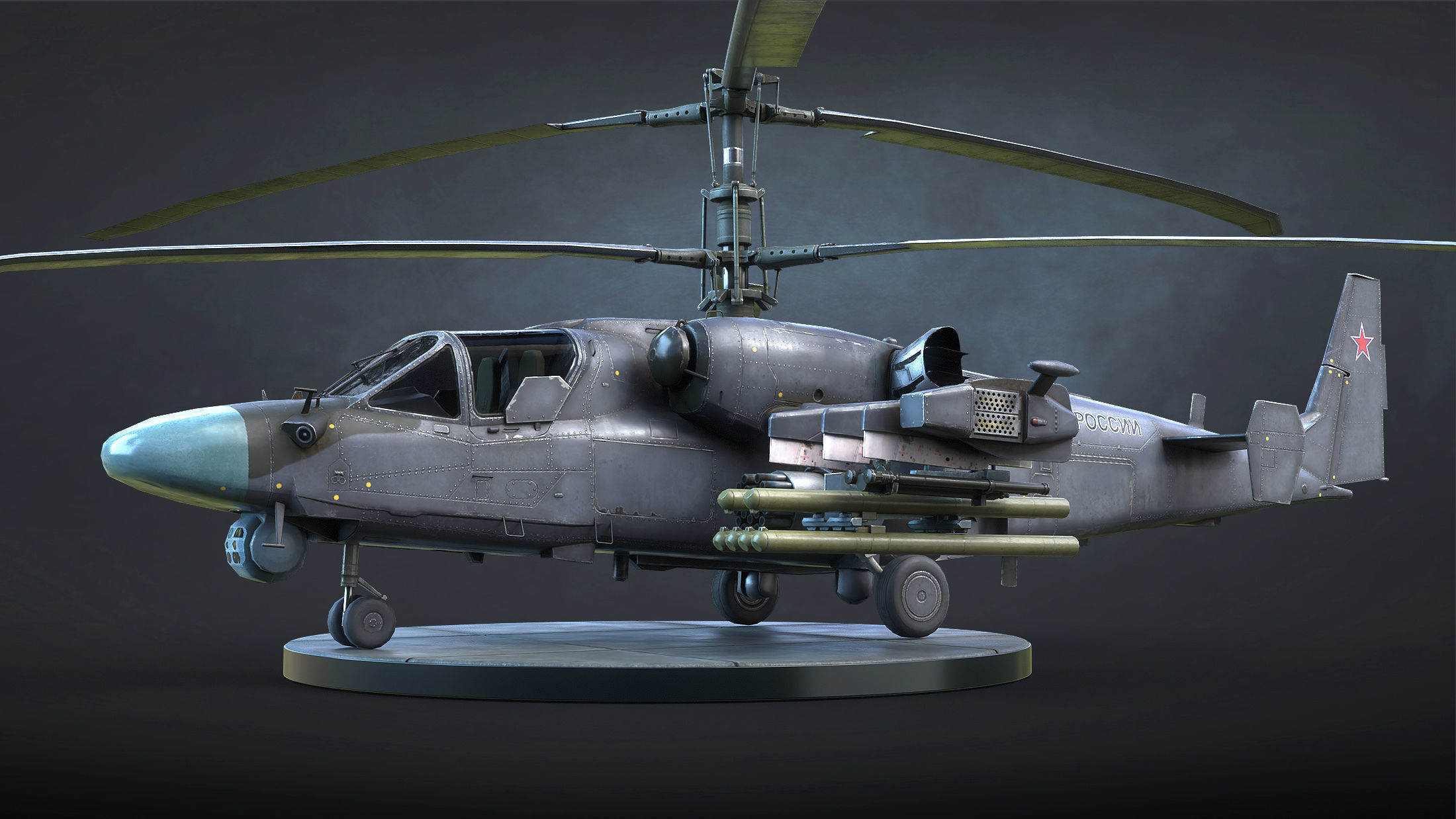 3D model Ka-52 Helicopter Low-Poly VR / AR / low-poly | CGTrader