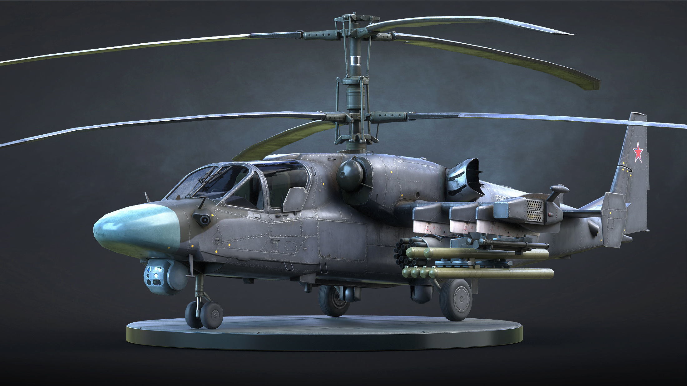 3D model Ka-52 Helicopter Low-Poly VR / AR / low-poly | CGTrader