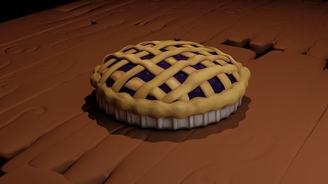 3D model Blueberry Pie VR / AR / low-poly | CGTrader