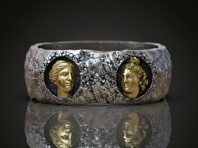 Wedding pair rings greek sculptures antique 3D model 3D printable ...