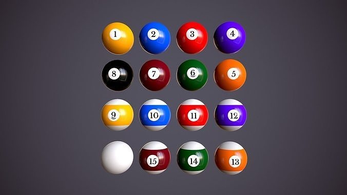 3D model Billiard Balls VR / AR / low-poly | CGTrader