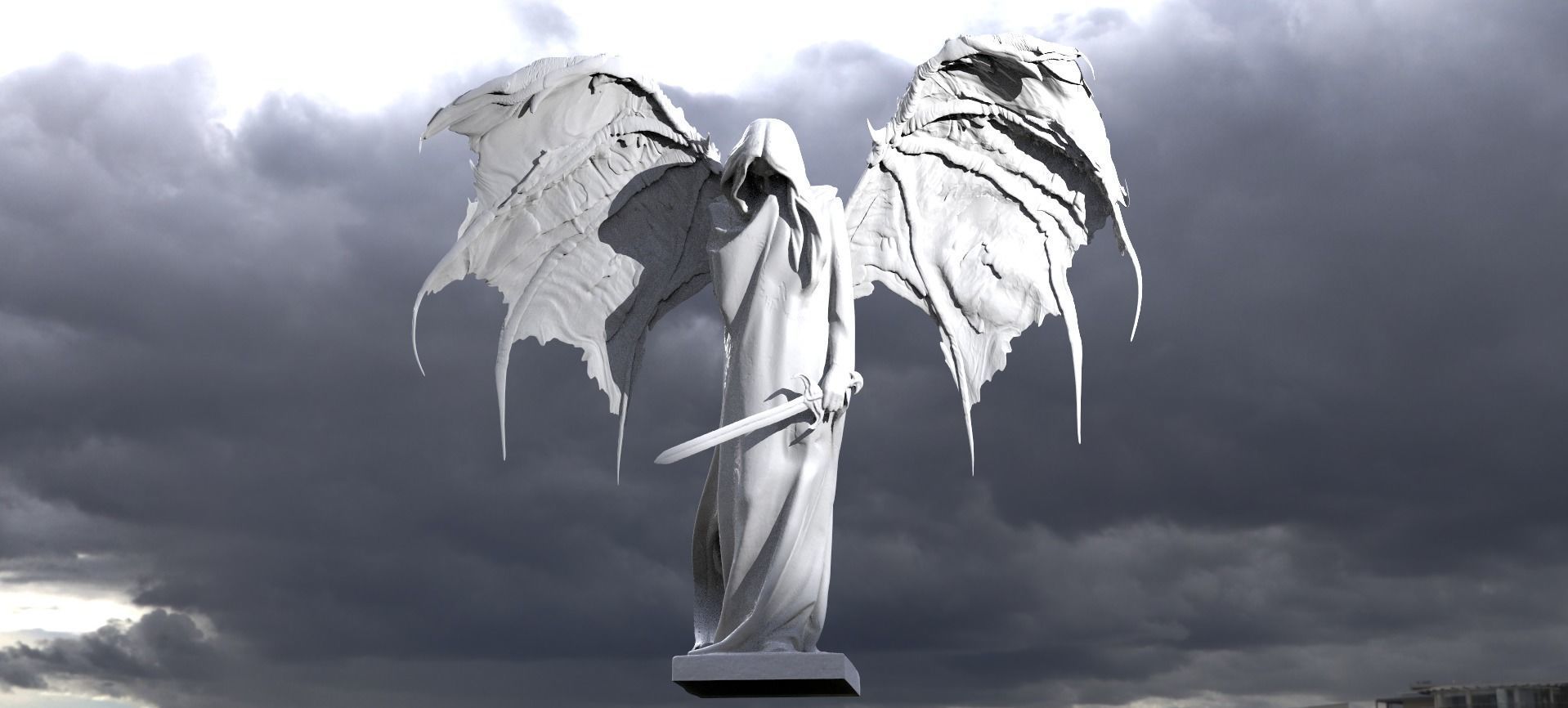 Ghost Angel Winged 3D model | CGTrader