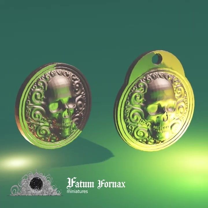 Memento Mori Memento vivere - Coin and Keychain free 3D model 3D ...