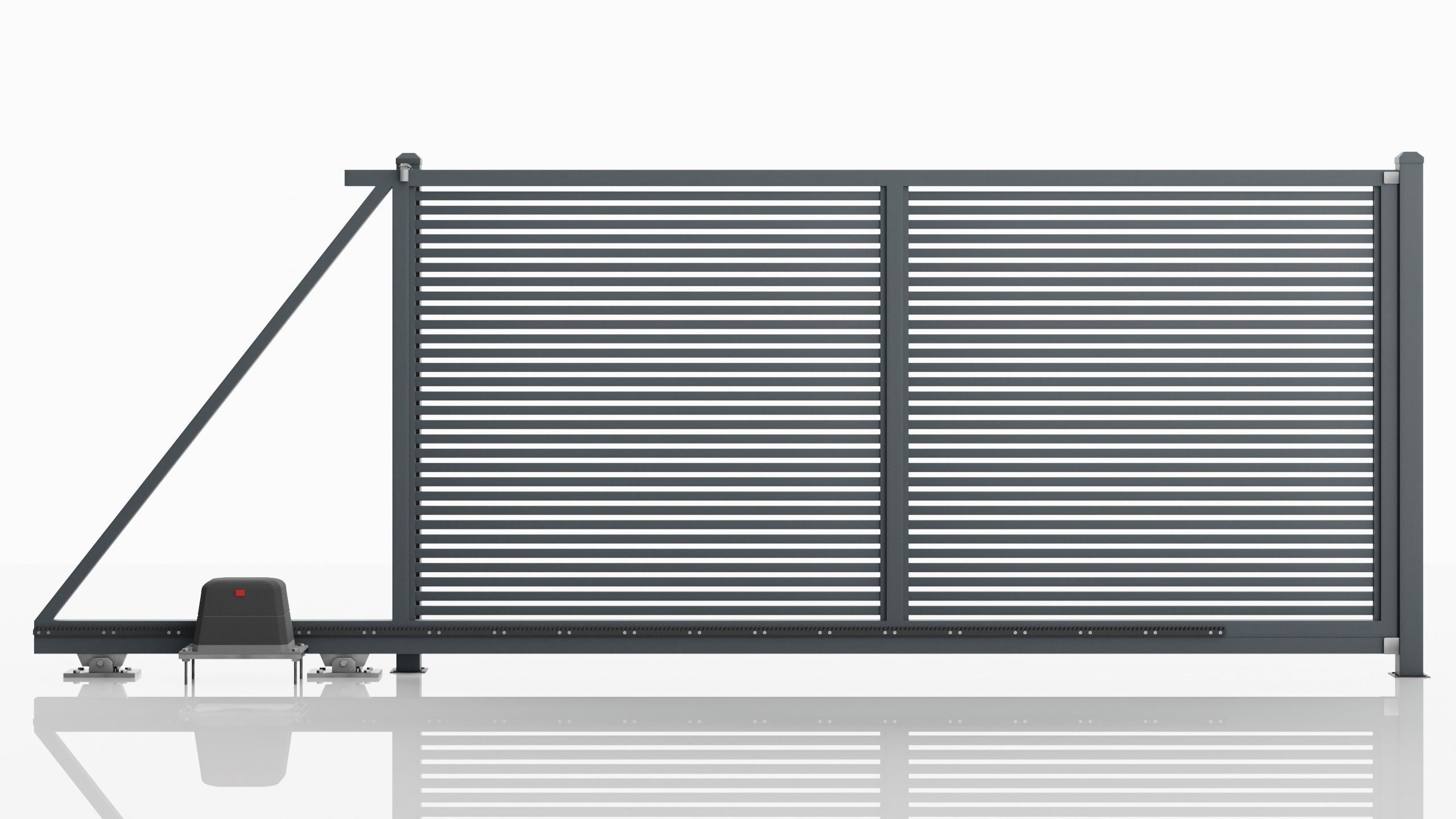Aluminum Electric Sliding Gate - Model 2 - 4cm - 3D model | CGTrader