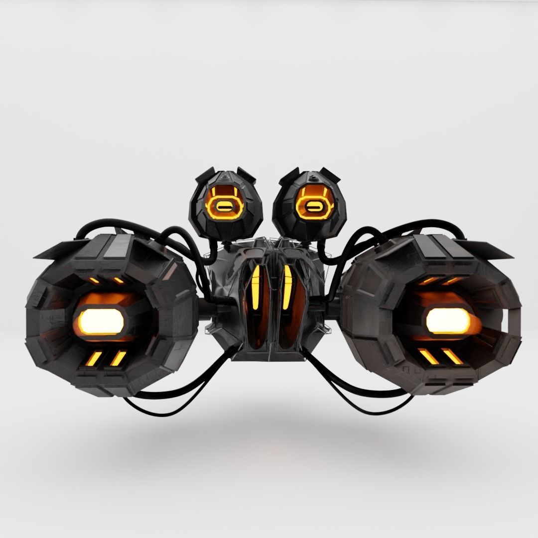 Desert Spaceship - Sci Fi Vehicle free 3D model | CGTrader