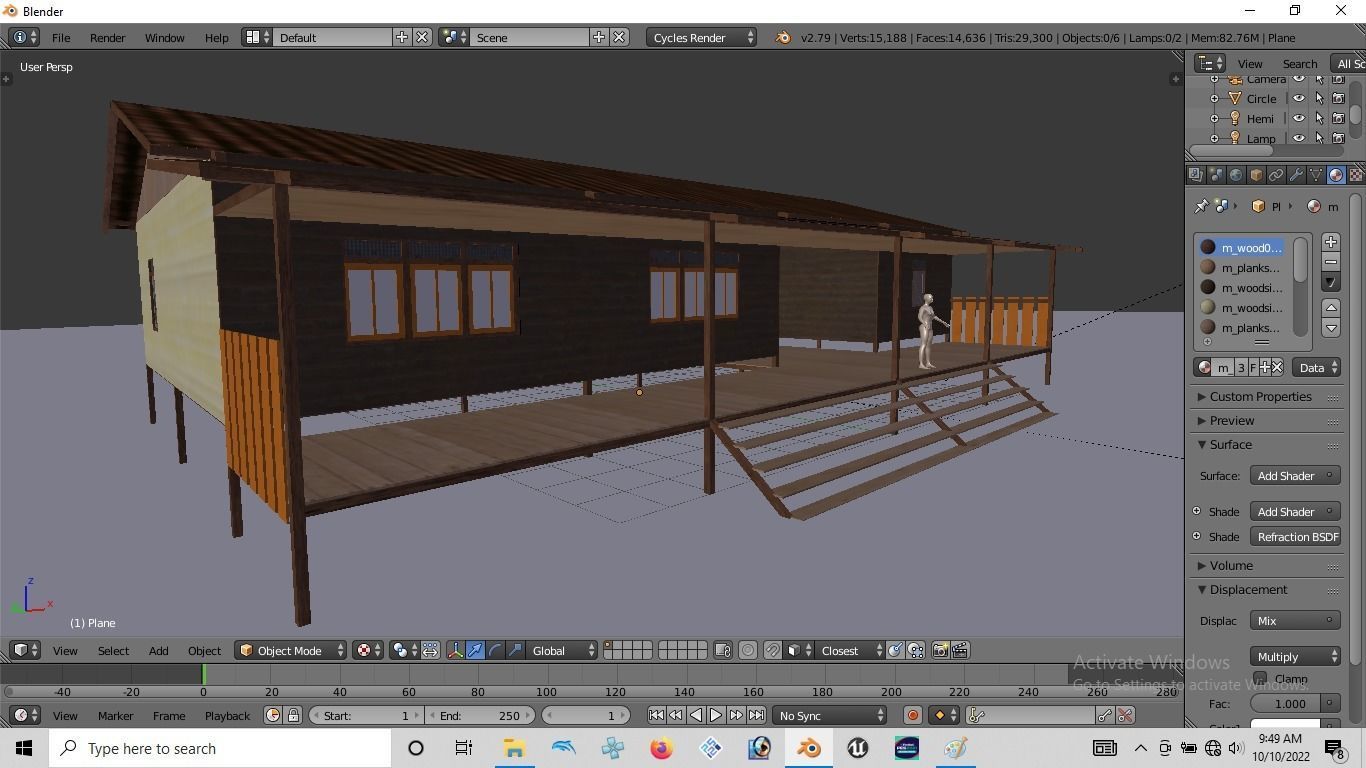 Rumah kayu panggung 007-008 free 3D model | CGTrader