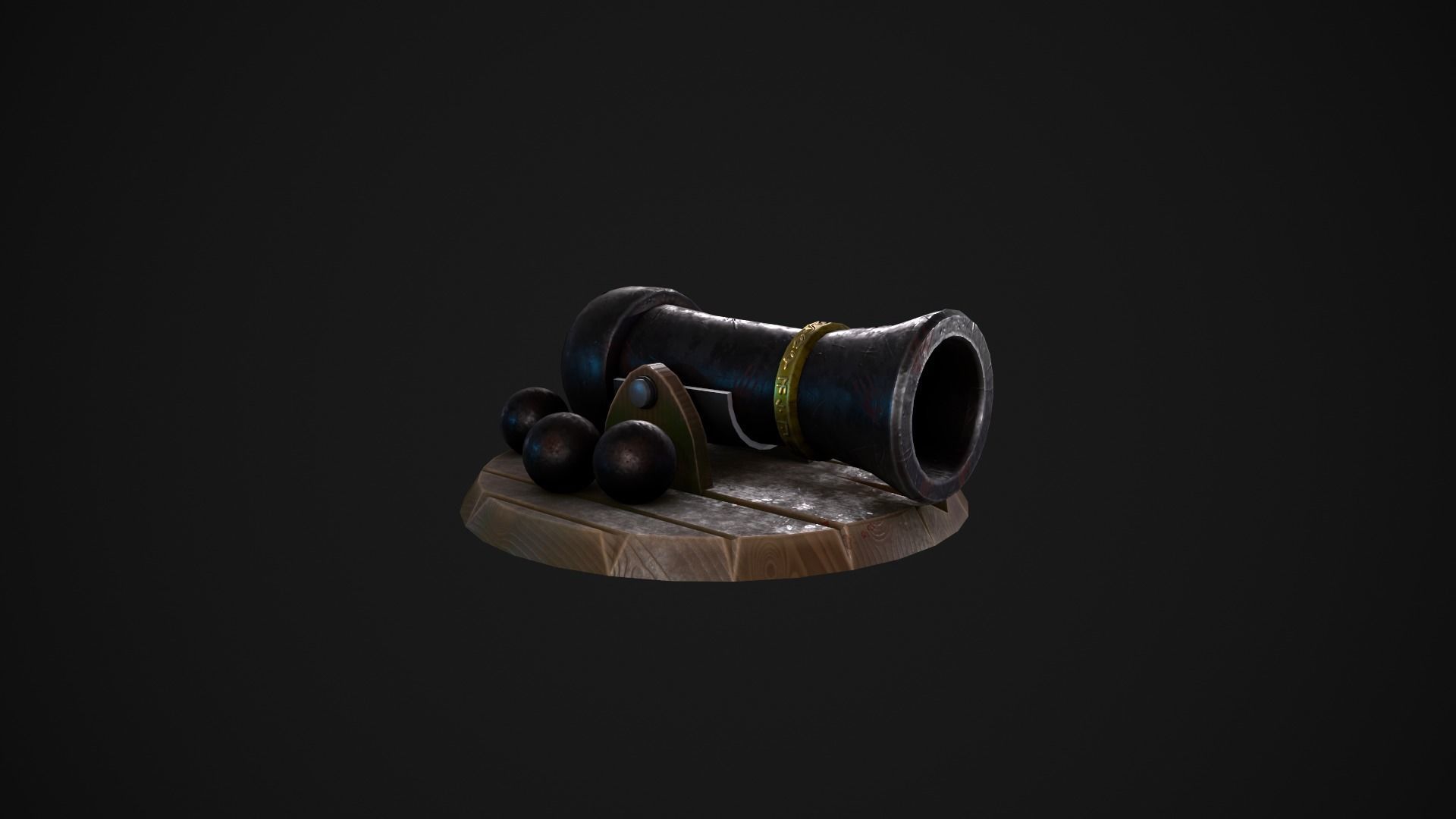 3D model Stylized Canon VR / AR / low-poly | CGTrader