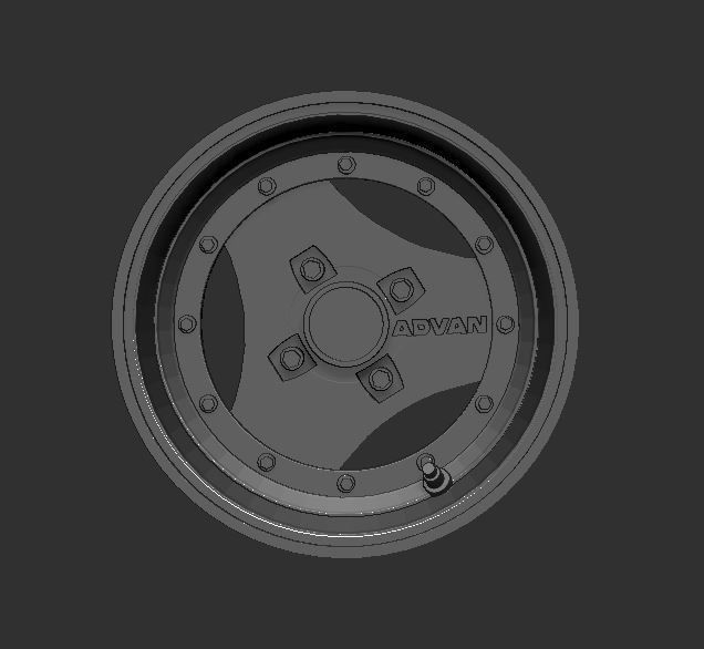 Advan Racing A3A Wheels Rims 3D Print Ready Model 3D print model 3D ...