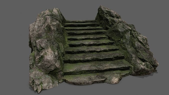 3D model Stairs stone staircase VR / AR / low-poly | CGTrader